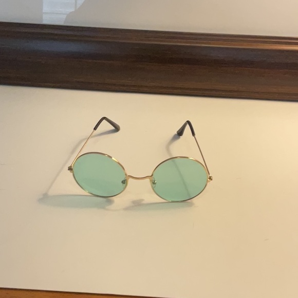 Accessories | Trendy New Bluegreen Colored Granny Sunglasses Gold ...